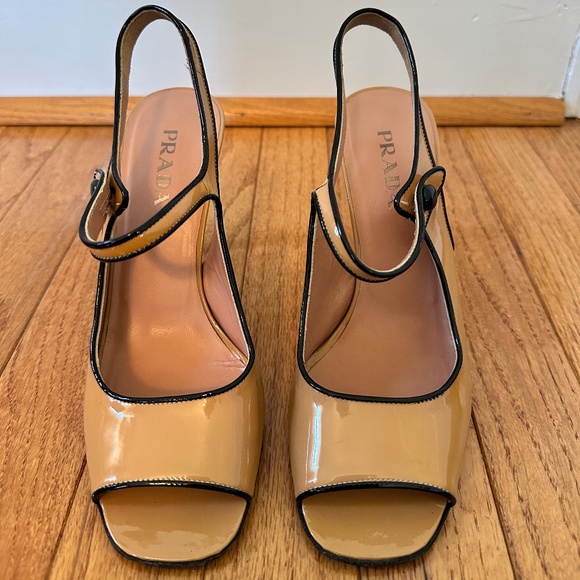Prada | Shoes | Vintage Prada Nude Sling Backs | Poshmark